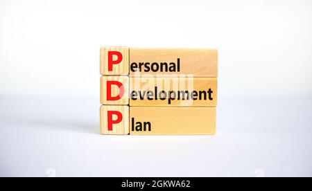 PDP, Personal development plan symbol. Words PDP, Personal development ...