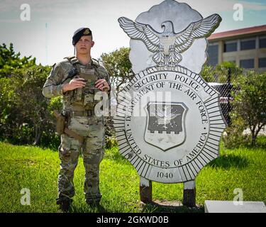 A1C Jonathan Hardy, 45th Security Forces Squadron patrolman, poses for ...
