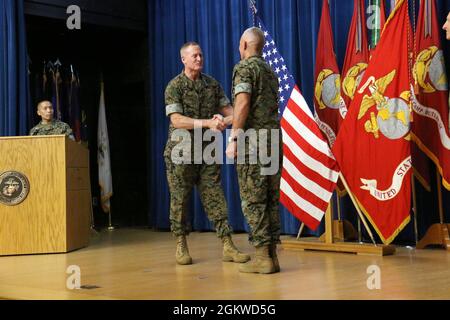 Outgoing Marine Corps Installations Command (MCICOM) Commander, Major ...