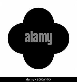 Quatrefoil geometric shape isolated on white background Stock Vector ...
