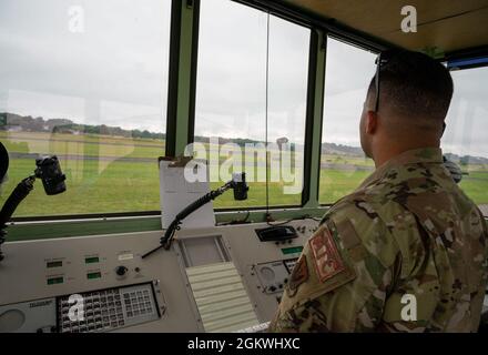 Master Sergeant Frankie Perez, an air traffic controller with the 258th ...