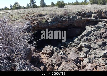 Lava tubes used to house Bats, near Grants New Mexico Stock Photo - Alamy