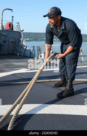 VARNA, Bulgaria (July 14, 2021) Fire Controlman (Aegis) 2nd Class ...