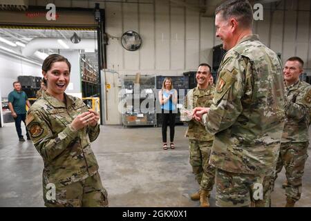 Lt. Gen. Gene Kirkland (center), Air Force Sustainment Center commander ...