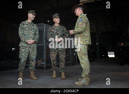 From left to right: Australian Army Brig. Ash Collingburn, commanding ...
