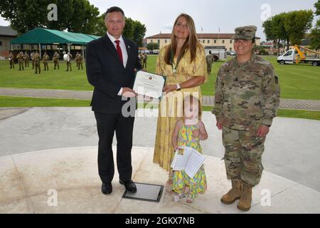Mrs. Amanda Vogel, wife to Col. Daniel J. Vogel, outgoing commander of ...