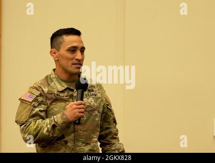 Capt. Marco Lara, commander, Headquarters and Headquarters Company ...