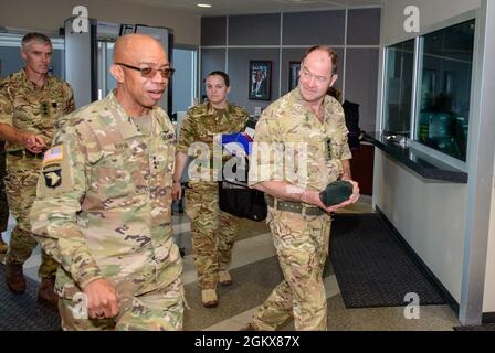United Kingdom Lt. Gen. Patrick Sanders, commander, Field Army, center ...