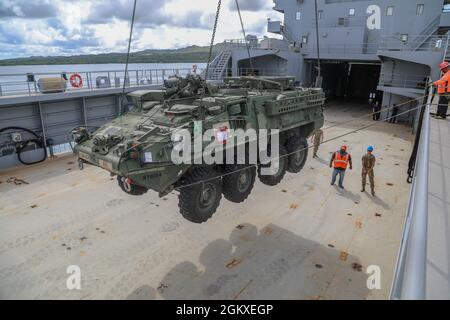 The crew of U.S. Army Watercraft Logistics Support Vessel 5 (LSV-5 ...