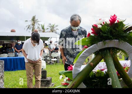 SANTA RITA, Guam (July 20, 2021) - A memorial was held at the Sumay ...