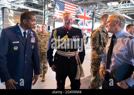 Royal Air Force Sqn. Ldr. Clive Wood, center, RAF Alconbury and RAF ...