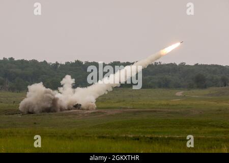 An M270A1 MLRS from the 1-147th FA, South Dakota National Guard ...