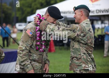 Maj. Gen. James B. Jarrard, commanding general, left, Command Sgt. Maj ...