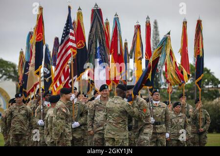 Maj. Gen. James B. Jarrard, commanding general, left, Command Sgt. Maj ...