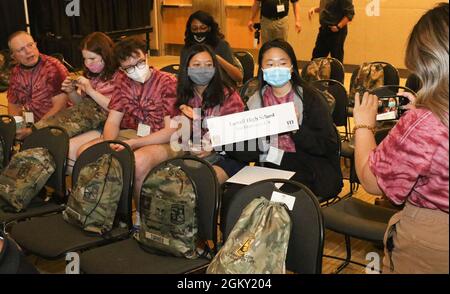 JROTC Cadets wait for the JLAB Academics Award Ceremony to begin at the ...