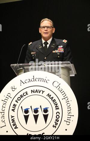 Col. Steve Smith, Army JROTC director, presents the Col. Carlos R ...
