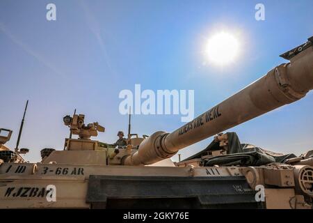 Pfc. Beatriz Lopez, an M1 Armor Crewman assigned to 3rd Battalion, 66th ...