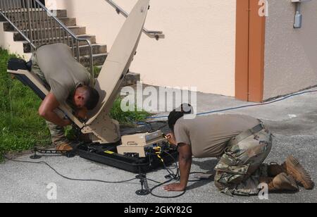 U.S. Air Force Airmen with the 644th Combat Communications Squadron ...