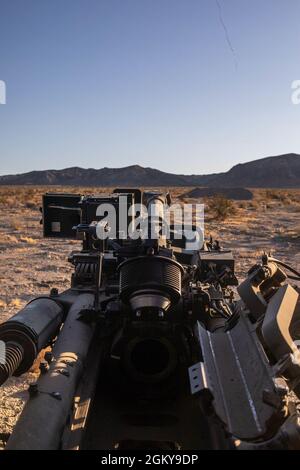 A Marine with Oscar Battery Company, 5th Battalion, 14th Marines, 4th ...