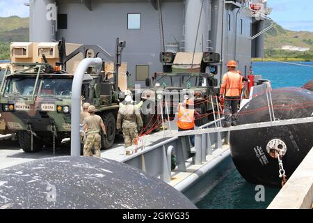 Soldiers of the 97th Transportation Company, 7th Sustainment Brigade ...