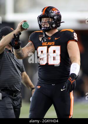 September 11, 2021 - Oregon State Beavers quarterback Sam Noyer #6 ...