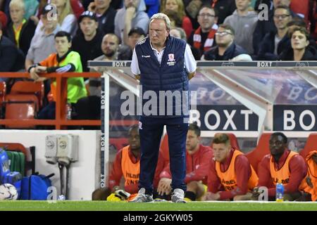 NOTTINGHAM, UK. SEPT 15TH Neil Warnock, manager of Middlesbrough during ...
