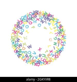 falling random letters, alphabet beautiful background design Stock ...