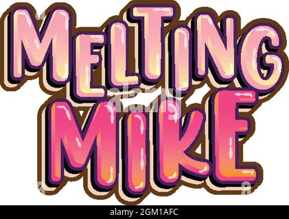 Melting Mike logo text design illustration Stock Vector Image & Art - Alamy