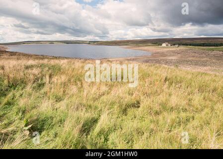 Distant Grimwith House (at right) overlooking Grimwith reservoir where ...