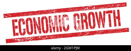 ECONOMIC GROWTH text on red grungy vintage rectangle stamp Stock Photo ...