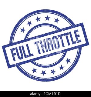 FULL THROTTLE text written on black pink sticker stamp Stock Photo - Alamy