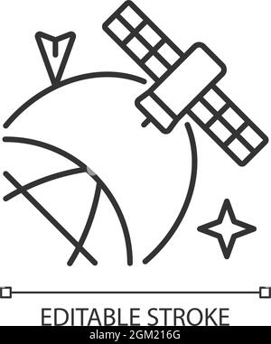 Space trajectory icon outline vector. Travel distance. Graph motion ...