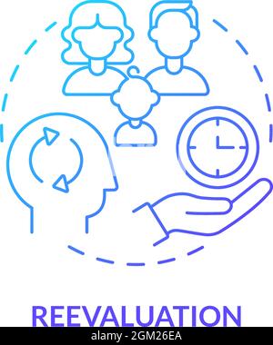 Reevaluation blue concept icon Stock Vector Image & Art - Alamy