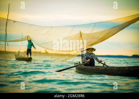 Fishing on Tri An lake in Dong Nai province southern Vietnam Stock ...