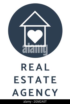 House shape, heart - real estate concept - 3D rendering Stock Photo - Alamy