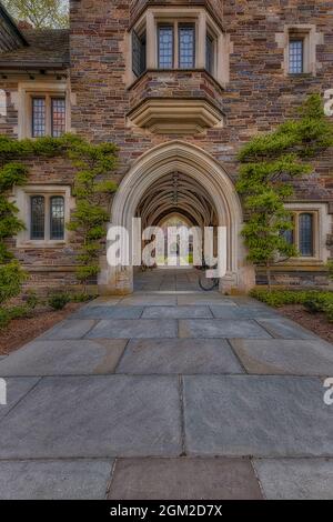 Princeton Rockefeller College - A view to the Collegiate Gothic ...