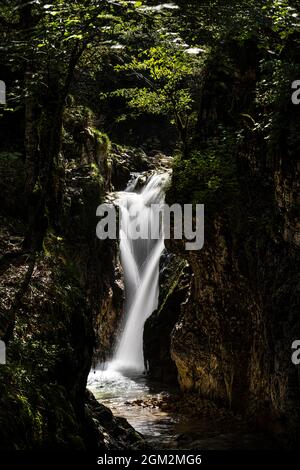 A waterfall on the jungle walk between The Banjaran Hotsprings Retreat ...