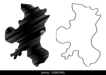 Bajali district (Assam State, Republic of India) map vector ...