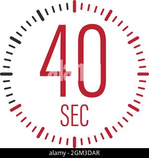 stopwatch icon 40 on white background. Stopwatch icon set. Time clock ...