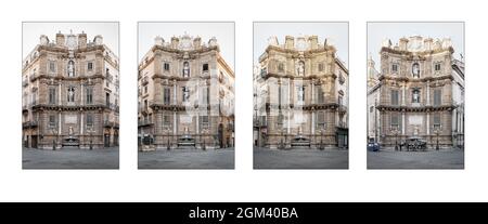 the famous four corners of palermo, sicily Stock Photo - Alamy