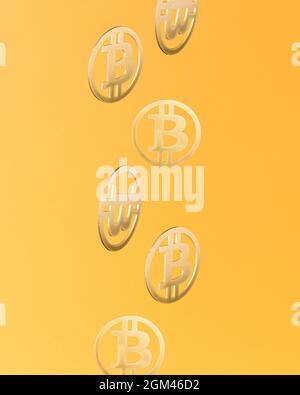 An abstract bitcoin sign pattern background image Stock Photo - Alamy