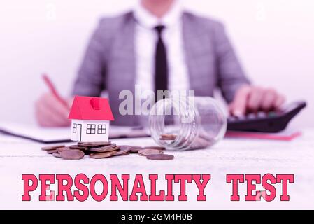 Handwriting text Personality Test, Word Written on A method of ...