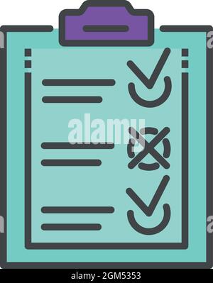 Checklist pixel perfect color linear ui icon Stock Vector Image & Art ...