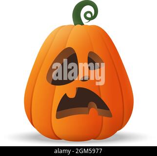 Happy Halloween. Funny Jack O Lantern with scary face. Stock vector ...