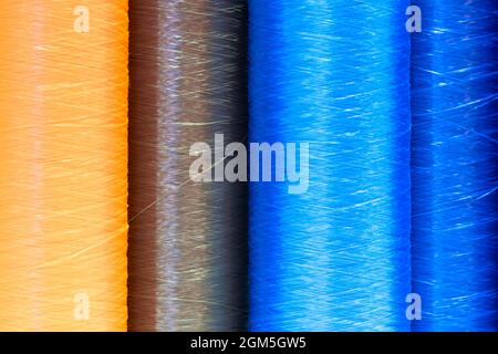 Coils with green threads. Close-up, texture, macro Stock Photo - Alamy