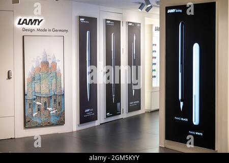 German pen manufacturing company brand Lamy store seen in Hong Kong ...