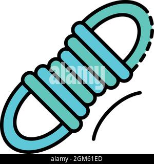 Active security outline white flat icons on color rounded square ...