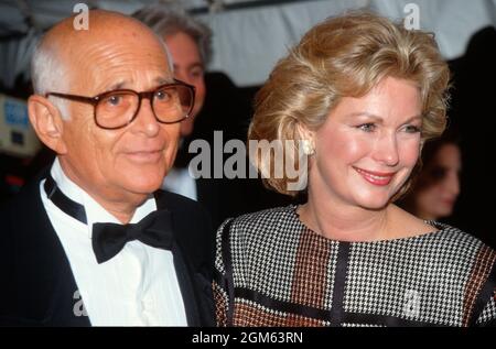 Producer Norman Lear and his wife Lyn Lear pose on the Red Carpet at ...