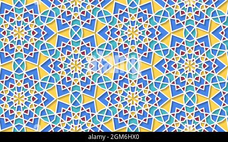 Arabic seamless girih pattern with classic islamic culture ornament ...
