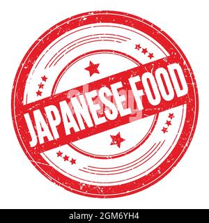 JAPANESE FOOD text on red grungy rectangle stamp sign Stock Photo - Alamy